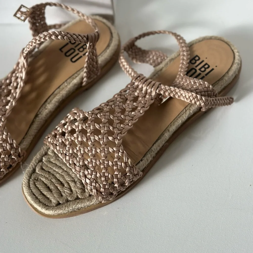 Bibilou | Shoes | Bibi Lou Braided Slingback Sandals In Light Beige ...